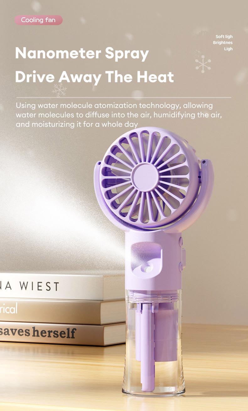 🔥【5000mah Fast Charge 】Handheld Spray Fan 3 Speed Usb Fan Wind Neck ...