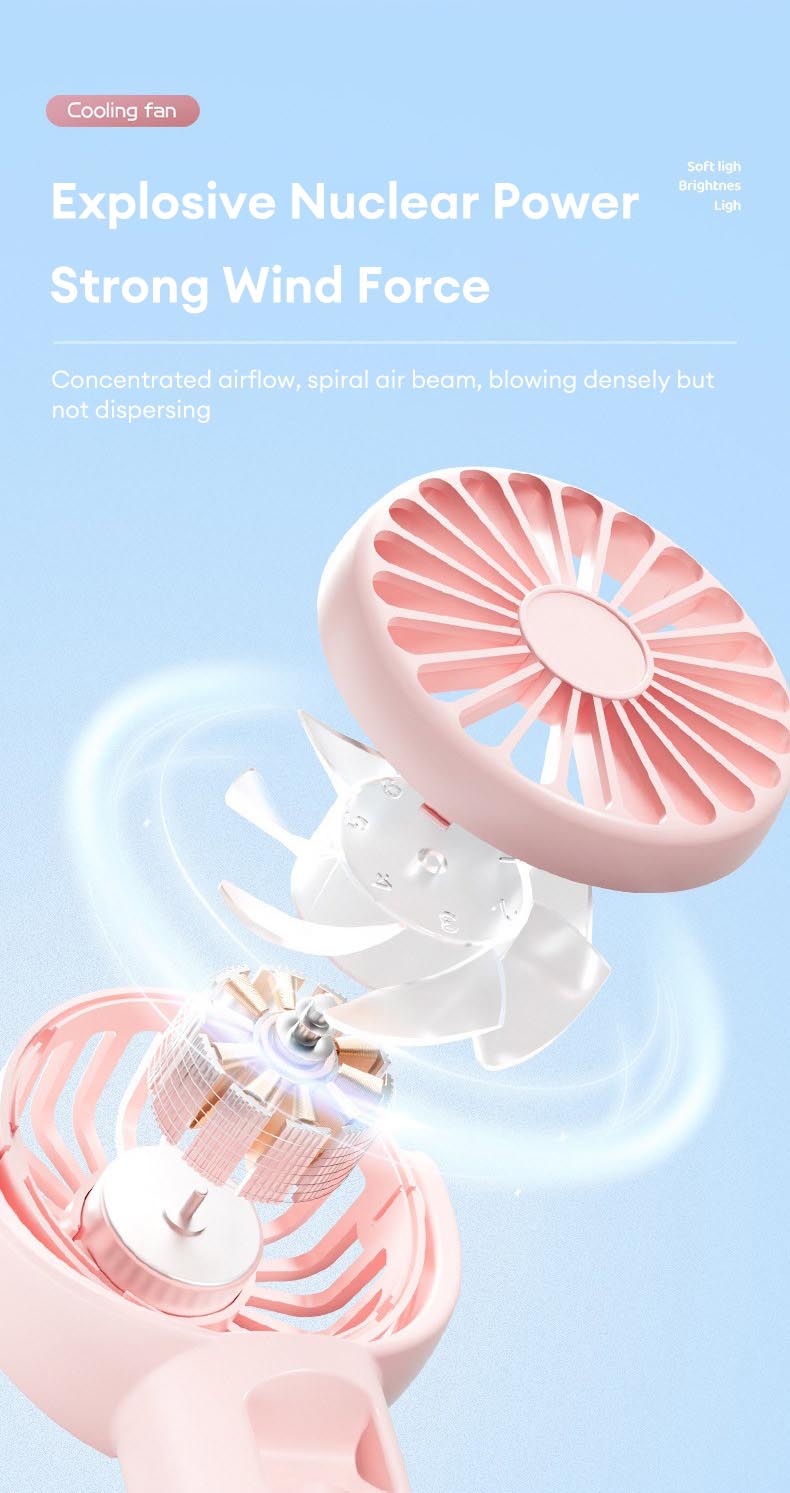 🔥【5000mah Fast Charge 】Handheld Spray Fan 3 Speed Usb Fan Wind Neck ...