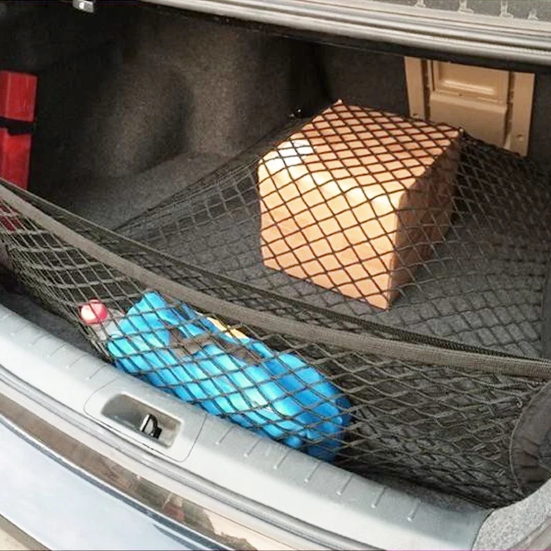 Car Back Rear Nylon Net With Hooks Universal Car Trunk Elastic Car Mesh ...