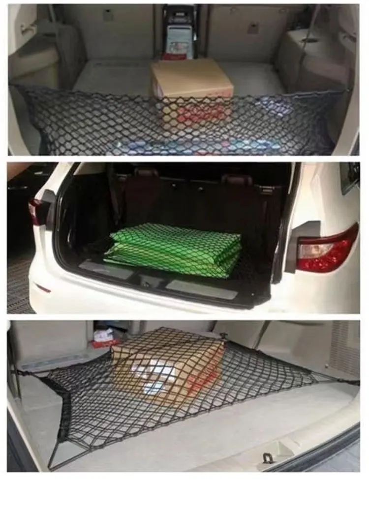 Car Back Rear Nylon Net With Hooks Universal Car Trunk Elastic Car Mesh ...
