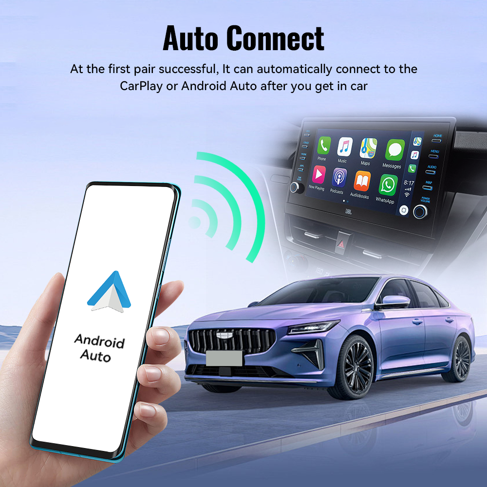 XUDA Carplay Adapter Android Auto Wireless Adapt Mini Wired to Wireless ...