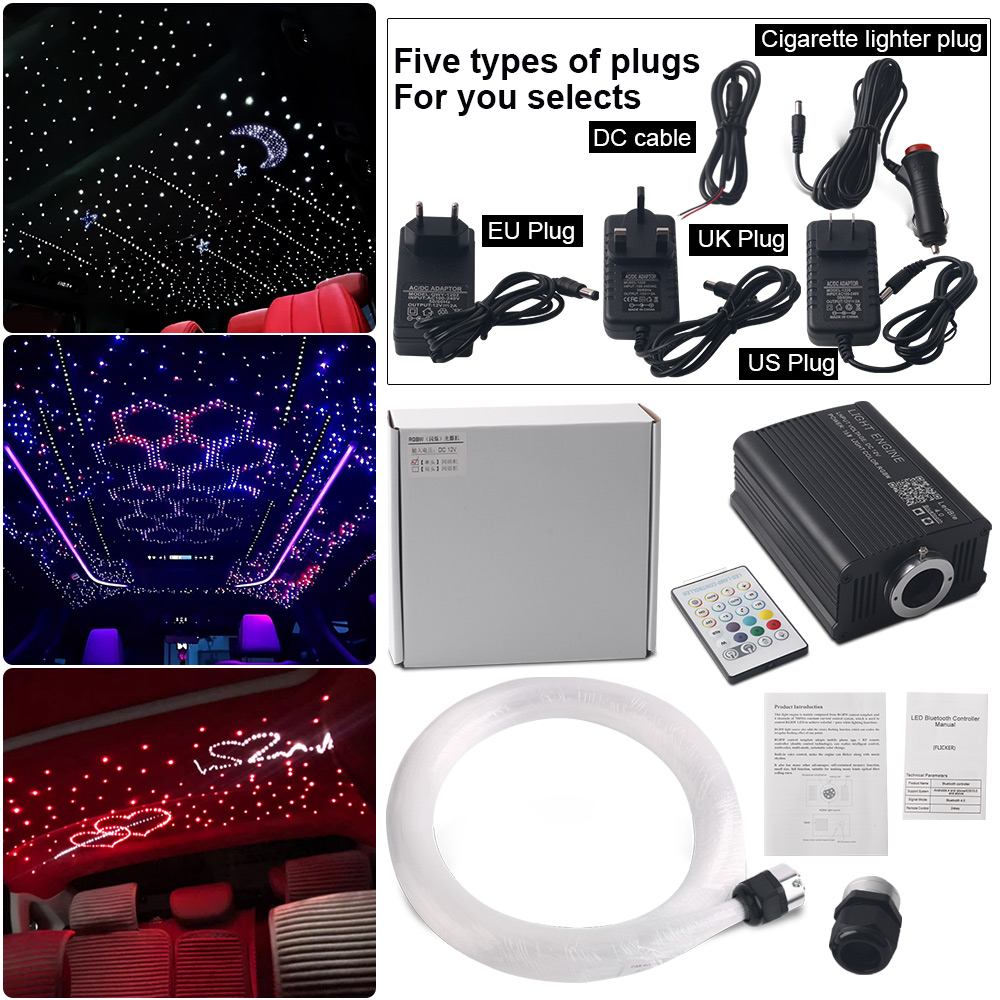 500pcs 16W RGBW Double Head Car Starry Sky Music Control Car Roof Star ...