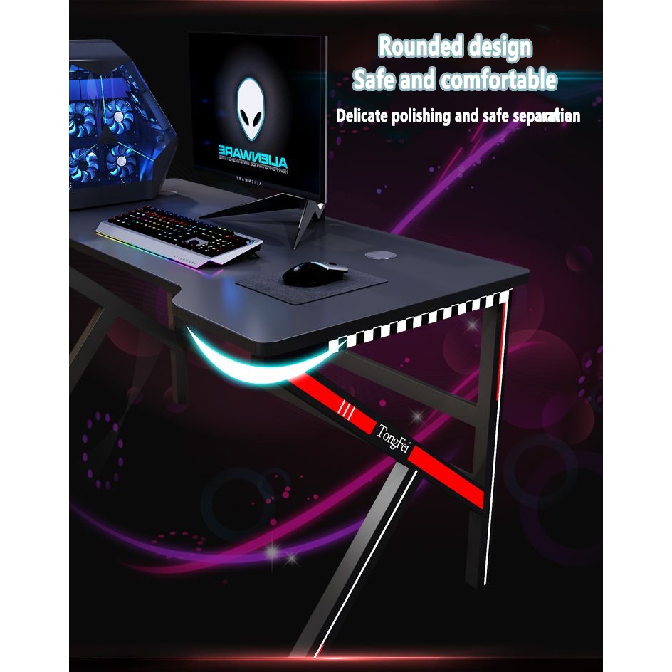 ATT 140/120CM Gaming Table Upgrade Carbon Matt Anti-Scratch PC Table ...