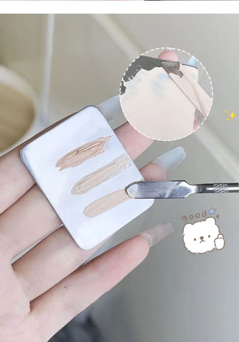 Stainless Steel Cosmetic Makeup Palette, Professional Cosmetic Mixing ...