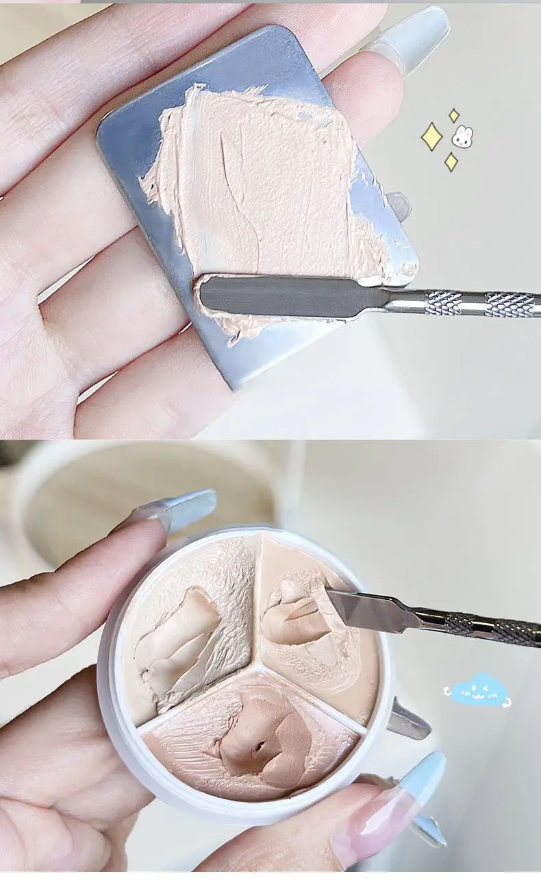 Stainless Steel Cosmetic Makeup Palette, Professional Cosmetic Mixing ...