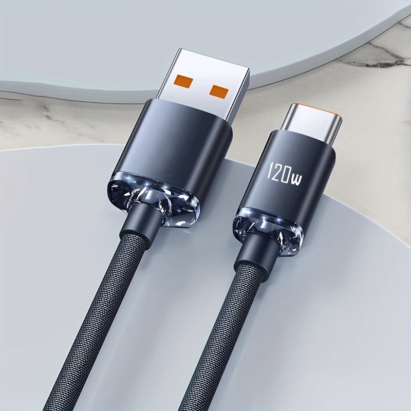 Super Fast Charging Cable: 120W 6A USB Type C Charge Cable | Shopee ...