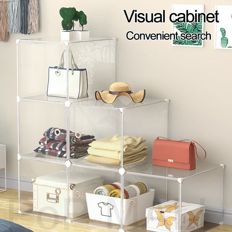POP Transparent Storage Cabinet Stackable Doll Storage Cabinet Display ...