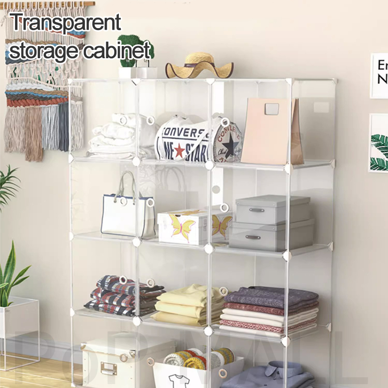 POP Transparent Storage Cabinet Stackable Doll Storage Cabinet Display ...