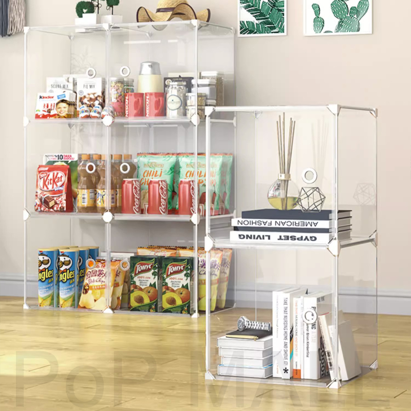 POP Transparent Storage Cabinet Stackable Doll Storage Cabinet Display ...
