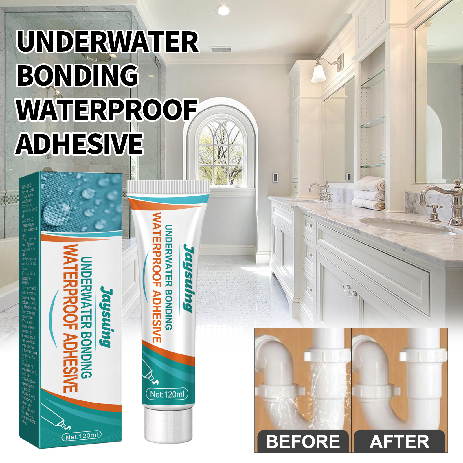Jaysuing Underwater adhesive waterproof adhesive Fish tank glass Wooden ...