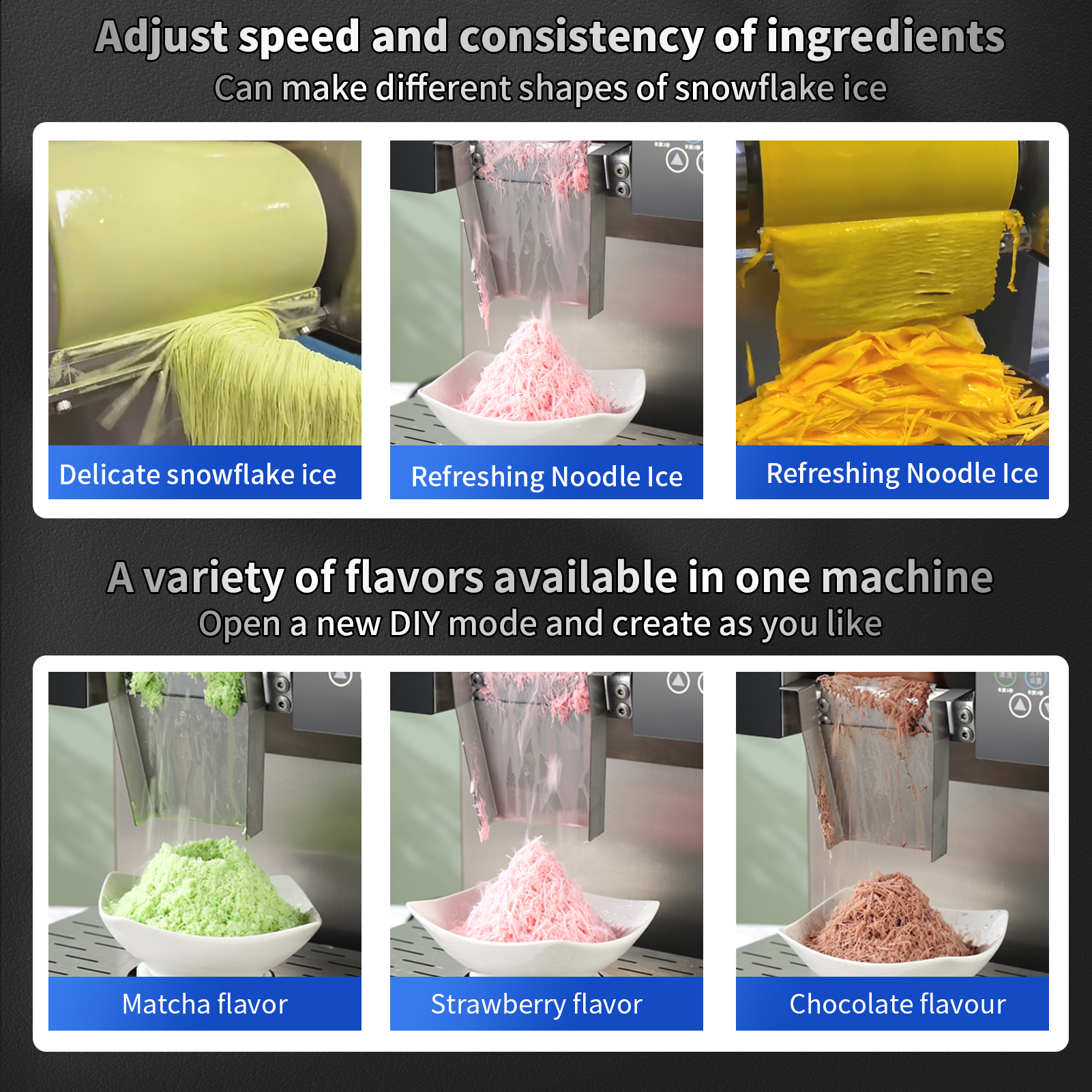 IGRLACE 800W Commercial Snowflake Ice Machine Ice Maker Smoothie Cream ...