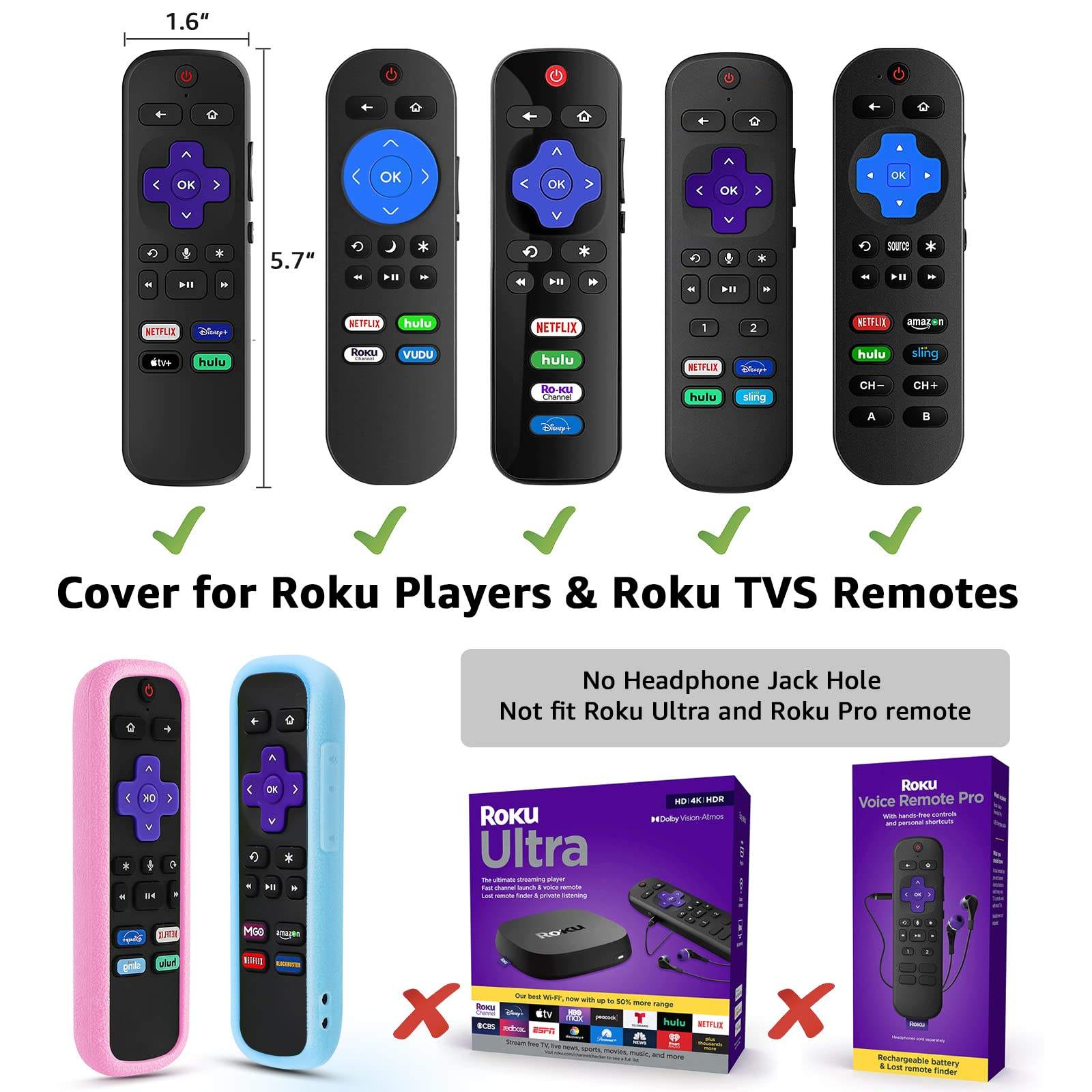 Protective Case Fit for TCL Roku Express RC280 RCAL7R TV Remote Control ...