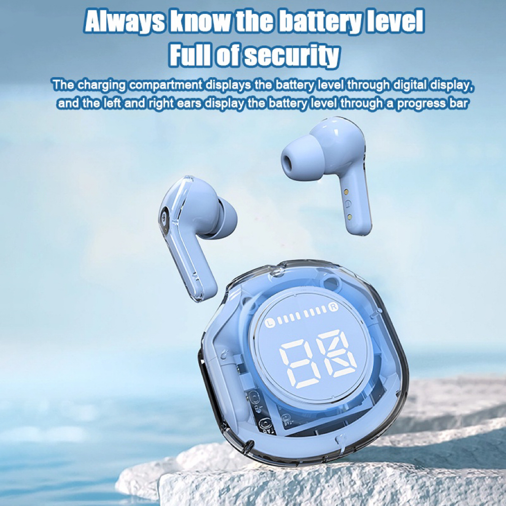 Hqai H5 Bluetooth Earphone Wireless Tws Earbuds Build-In Mic Long Battery Life Hi-Fi Sound ...