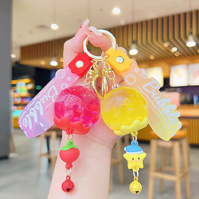 Cartoon Small Jewelry Doll Cute Glitter Gift Acrylic Oil Pendant Liquid ...