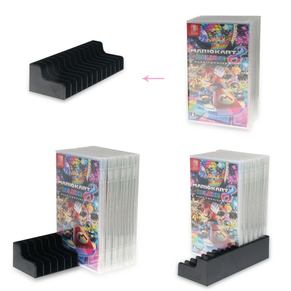 2Pcs/Set Game Card Box Storage Stand 24Pcs CD Disk Holder Support For ...
