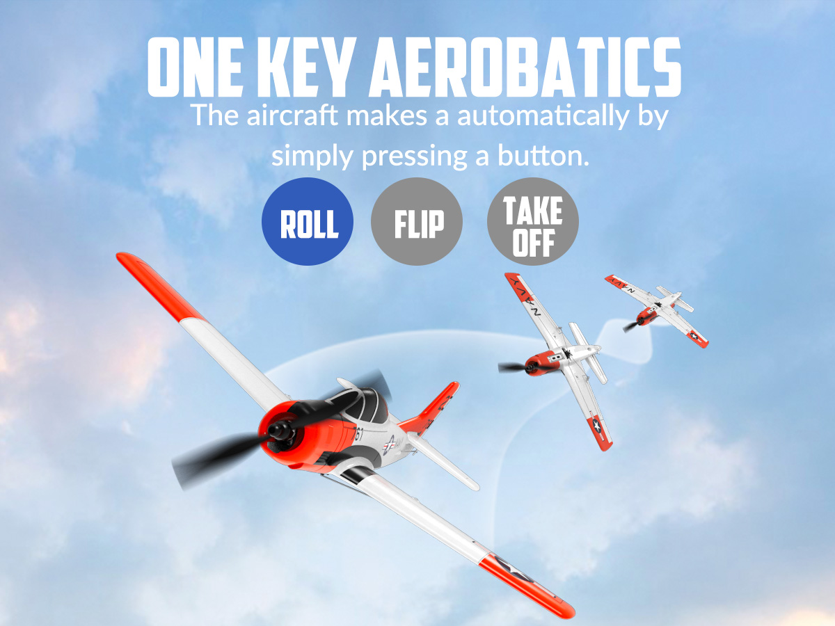 VOLANTEXRC RC Airplane Control 2.4Ghz 4CH Aileron T28 Trojan 400mm ...