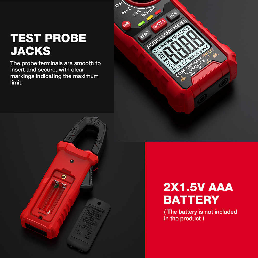 HABOTEST HT212D Multimeter Clamp 4000 Counts Digital Clamp Meter ...
