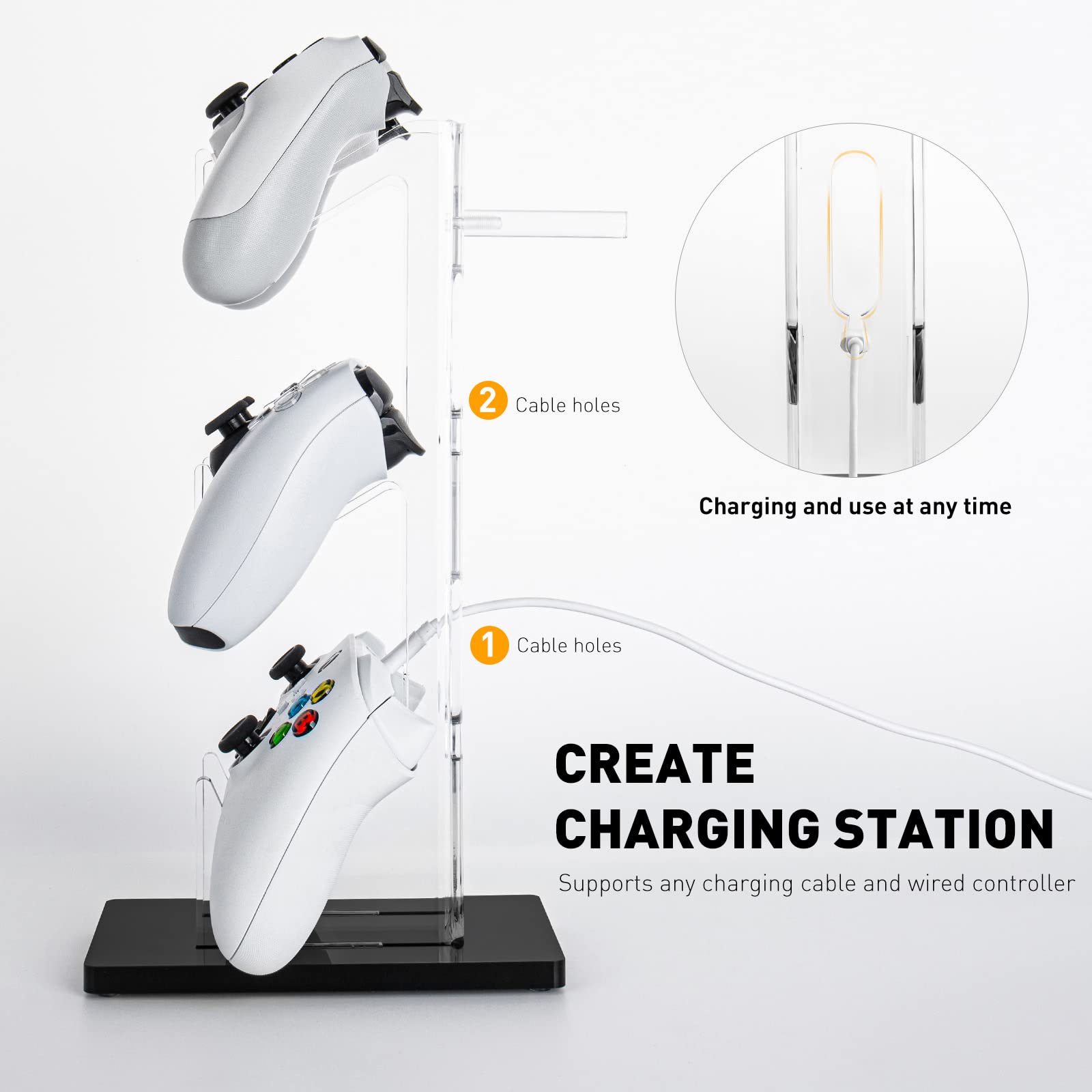 3 Tier Controller Holder Headset Stand Game Controller Acrylic Holder ...