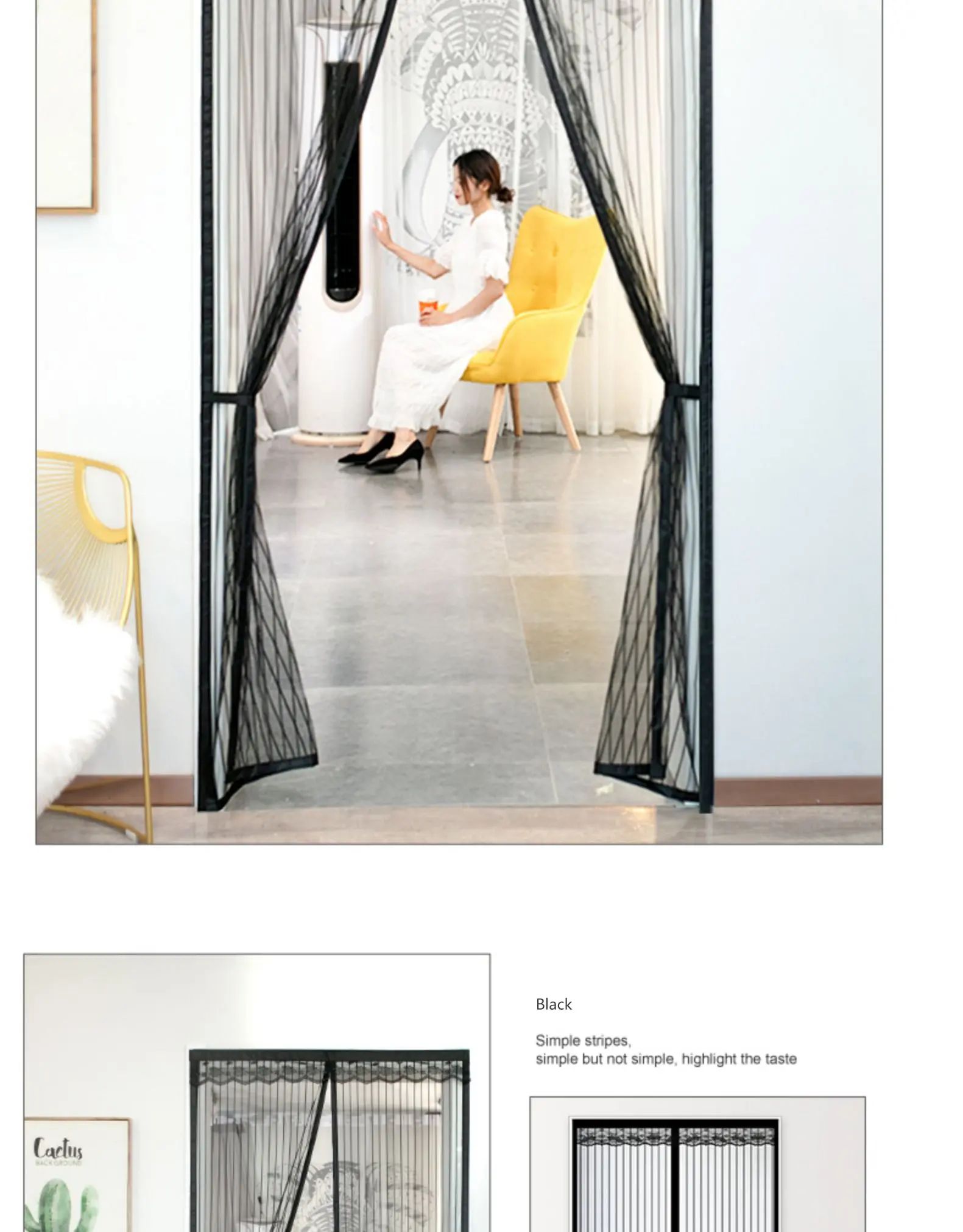 Magnetic Door Curtain Net Door 100x210CM Anti Mosquito Insect Fly Bug ...