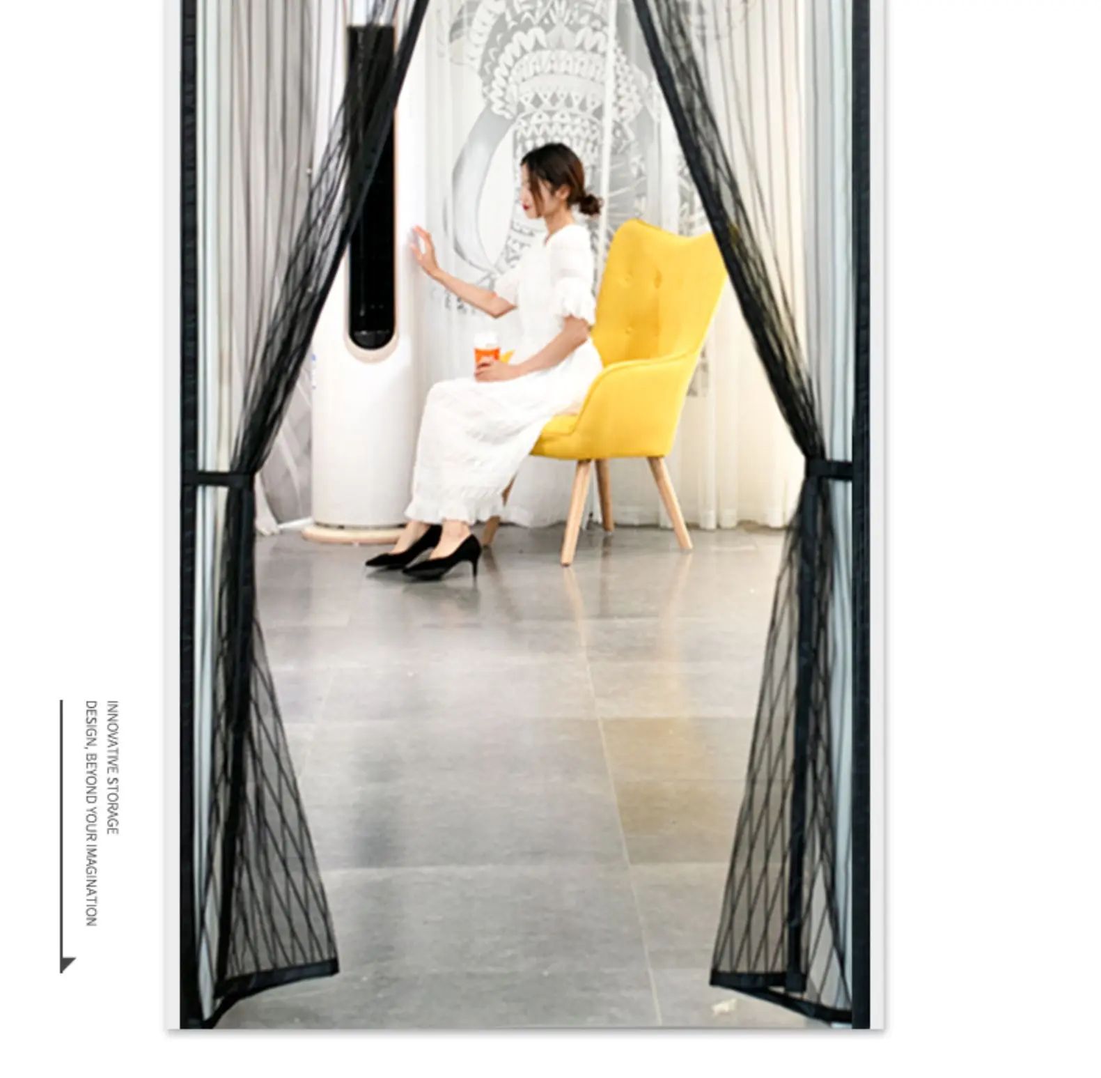 Magnetic Door Curtain Net Door 100x210CM Anti Mosquito Insect Fly Bug ...