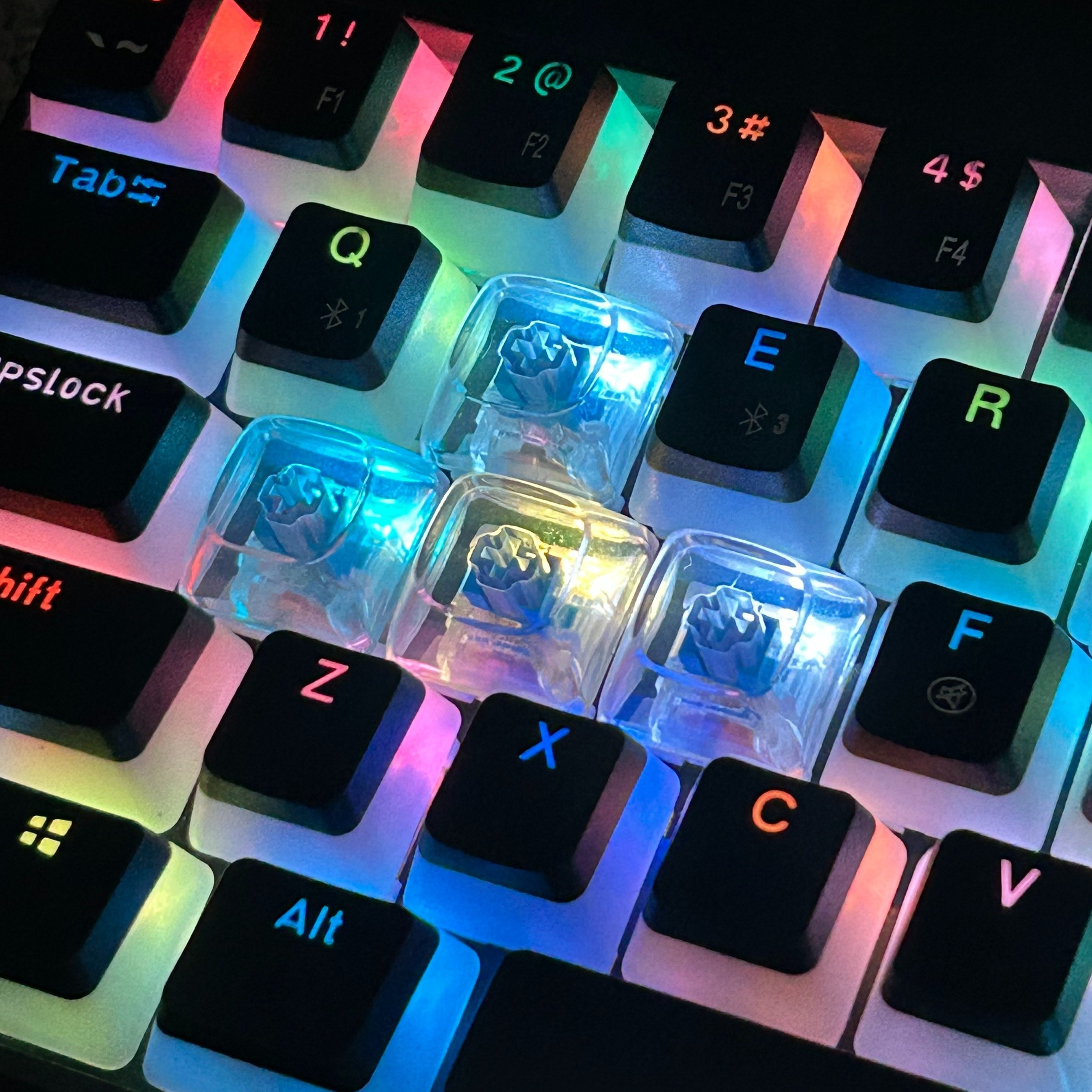 Fully Transparent Mechanical Keyboard Keycaps, Crystal Pc Backlit ...