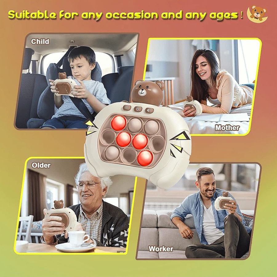 Children's Press Joy Quick Push Game Machine With Punching Mouse ...