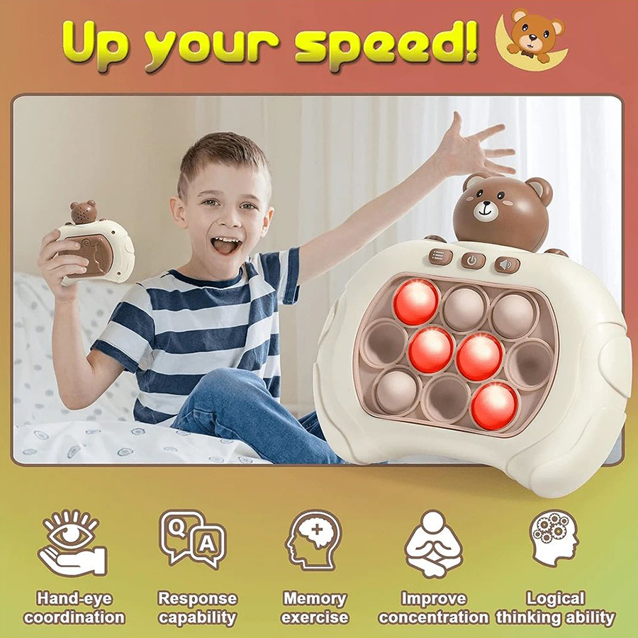 Children's Press Joy Quick Push Game Machine With Punching Mouse ...