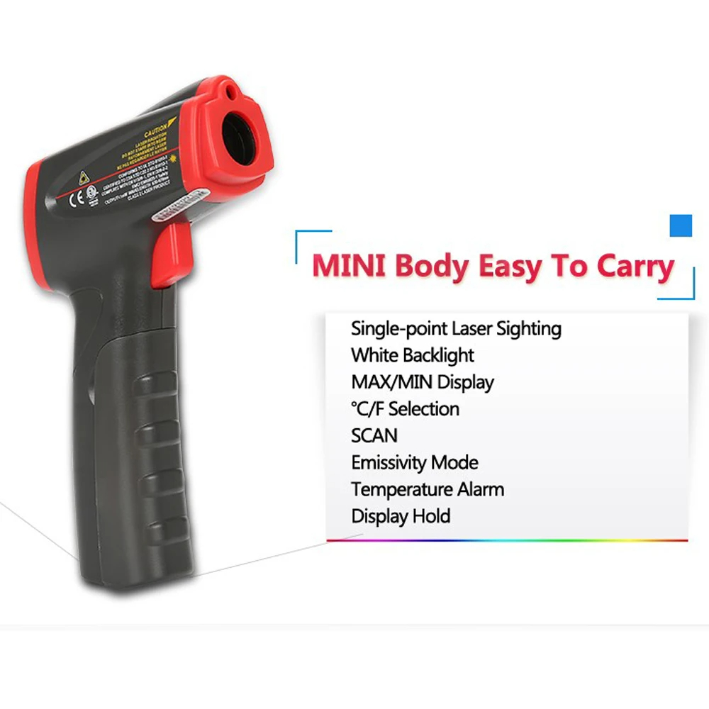 UNI-T UT300S Infrared Thermometer Measure Non-Contact Fast Test Max Min ...