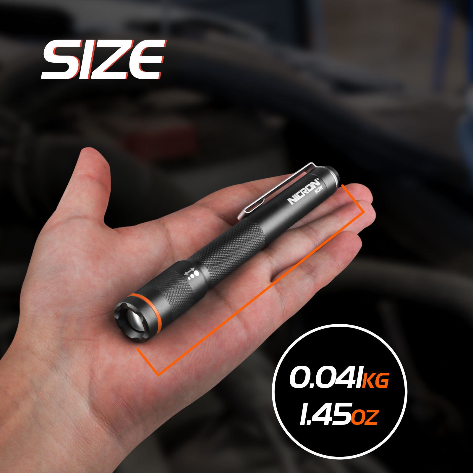 NICRON 2xAAA Color Match Pen Flashlight 120LM Beam Distance Waterproof ...