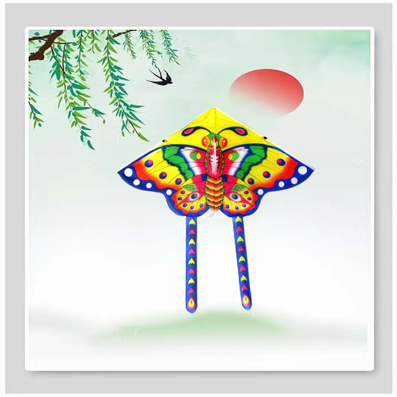 1 set of 90 cm colorful butterfly kite outdoor flying toys, 30 long ...
