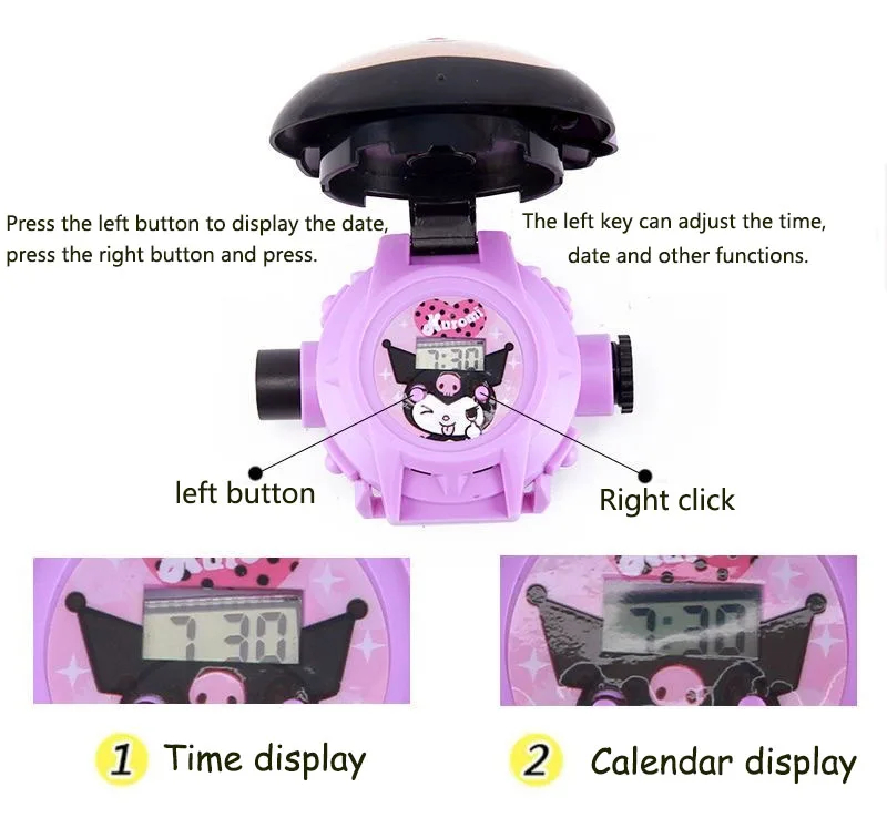 Kids Watch Digital 3D Projection Watch Elsa 24 Pattern Toy Electronic ...