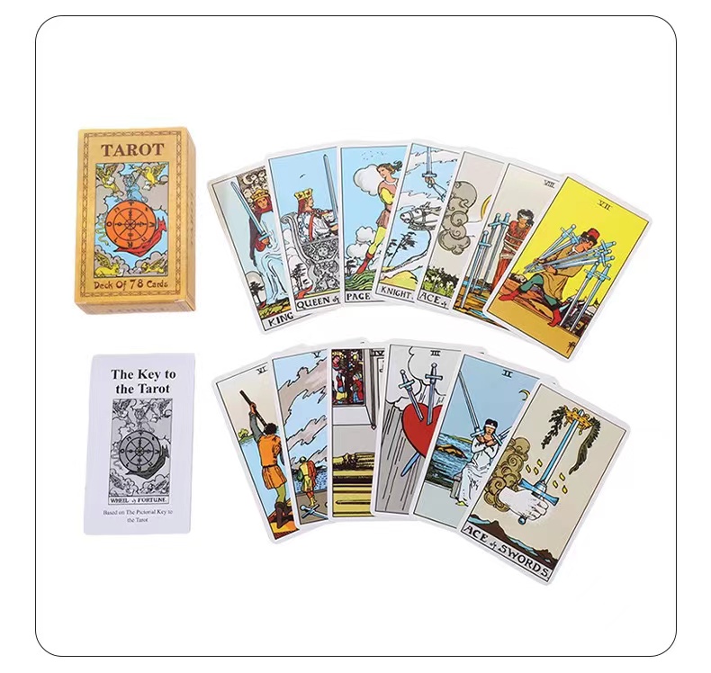 English Waite Tarot Cards 78 Cards Comfortable Touch Paper Thick Clear ...