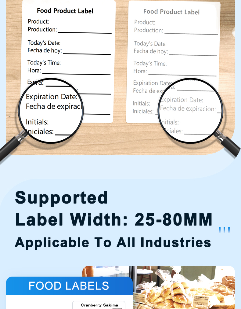 CLABEL 320B Portable Label Printer, Thermal Printer, Sticker Printer ...