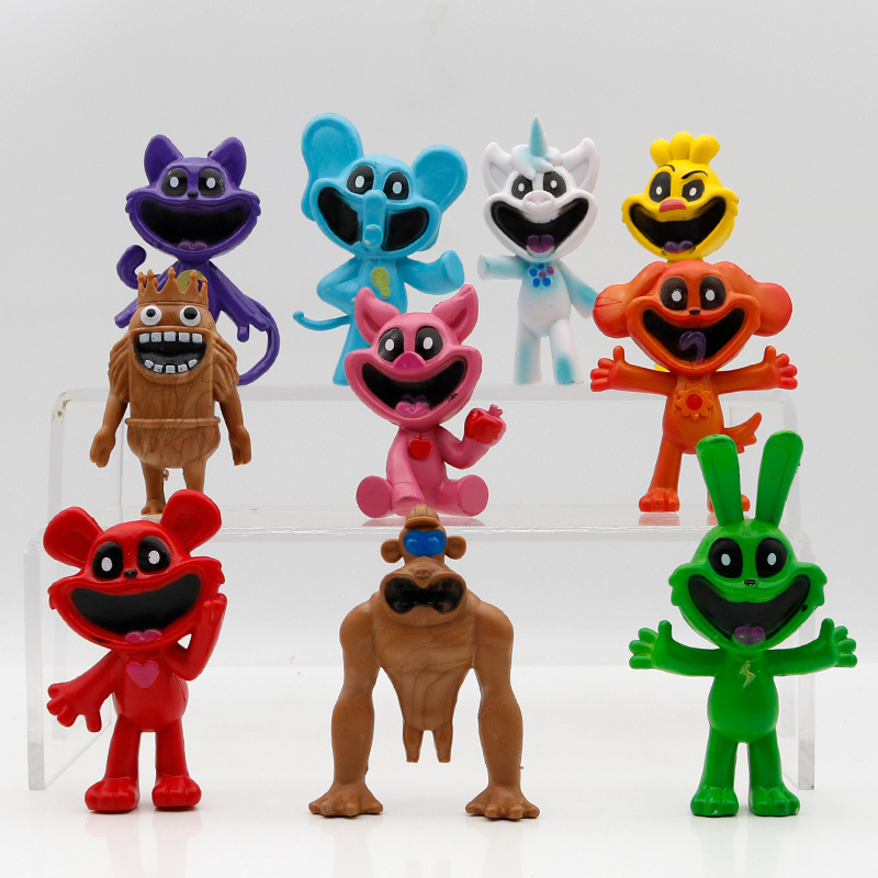 Cartoon Smiling Critters Figure Set Cat Nap Dog Day Catnap Dogday Model ...