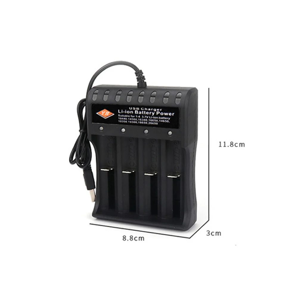Cityork USB 18650 lithium Fast charger 1 2 4 slot Lipo Li-ion ...