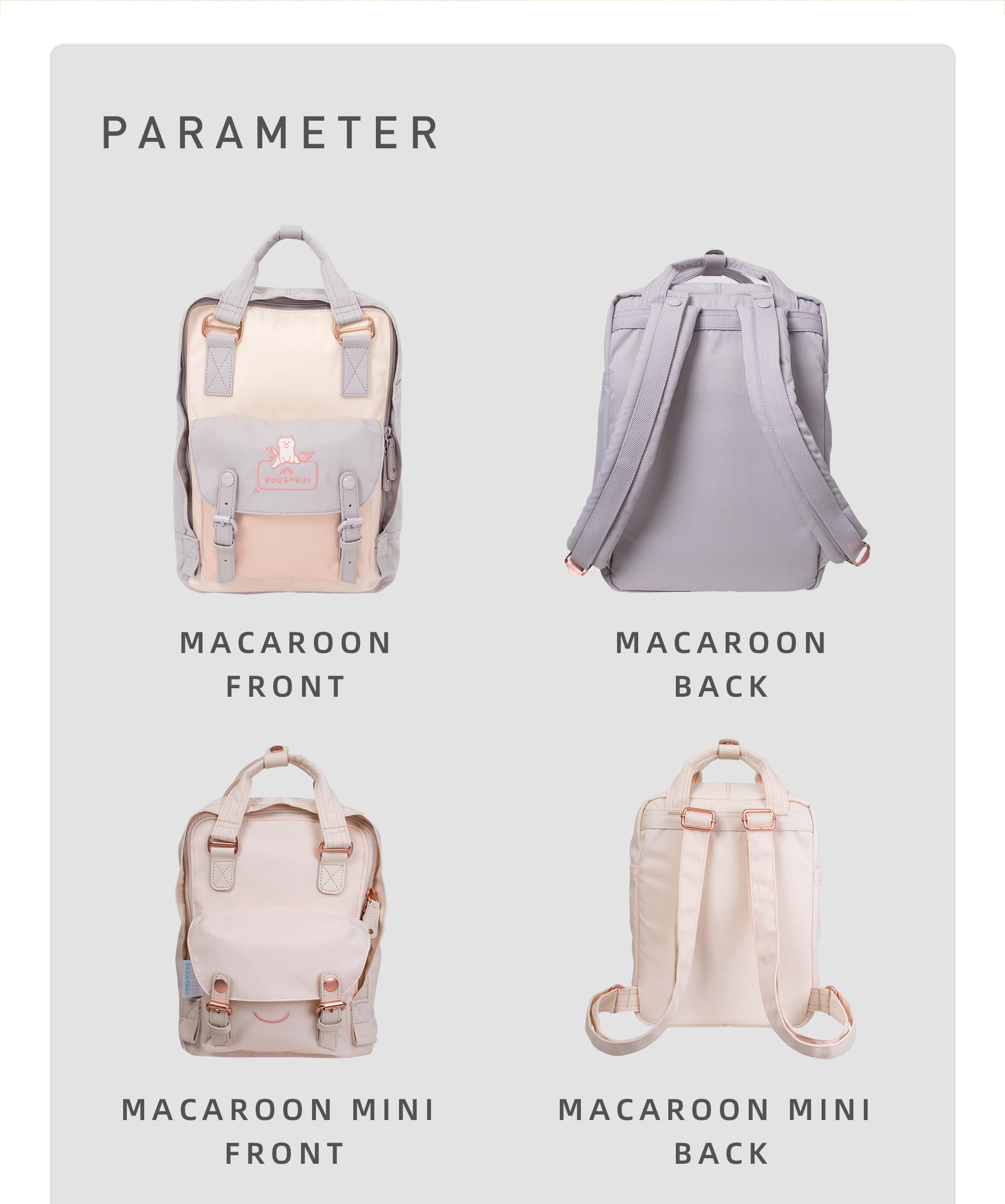 Doughnut Fairies and Friends Series Ladies Lightweight Casual Backpack/Crossbody Bag (1L/1.2L/2 ...