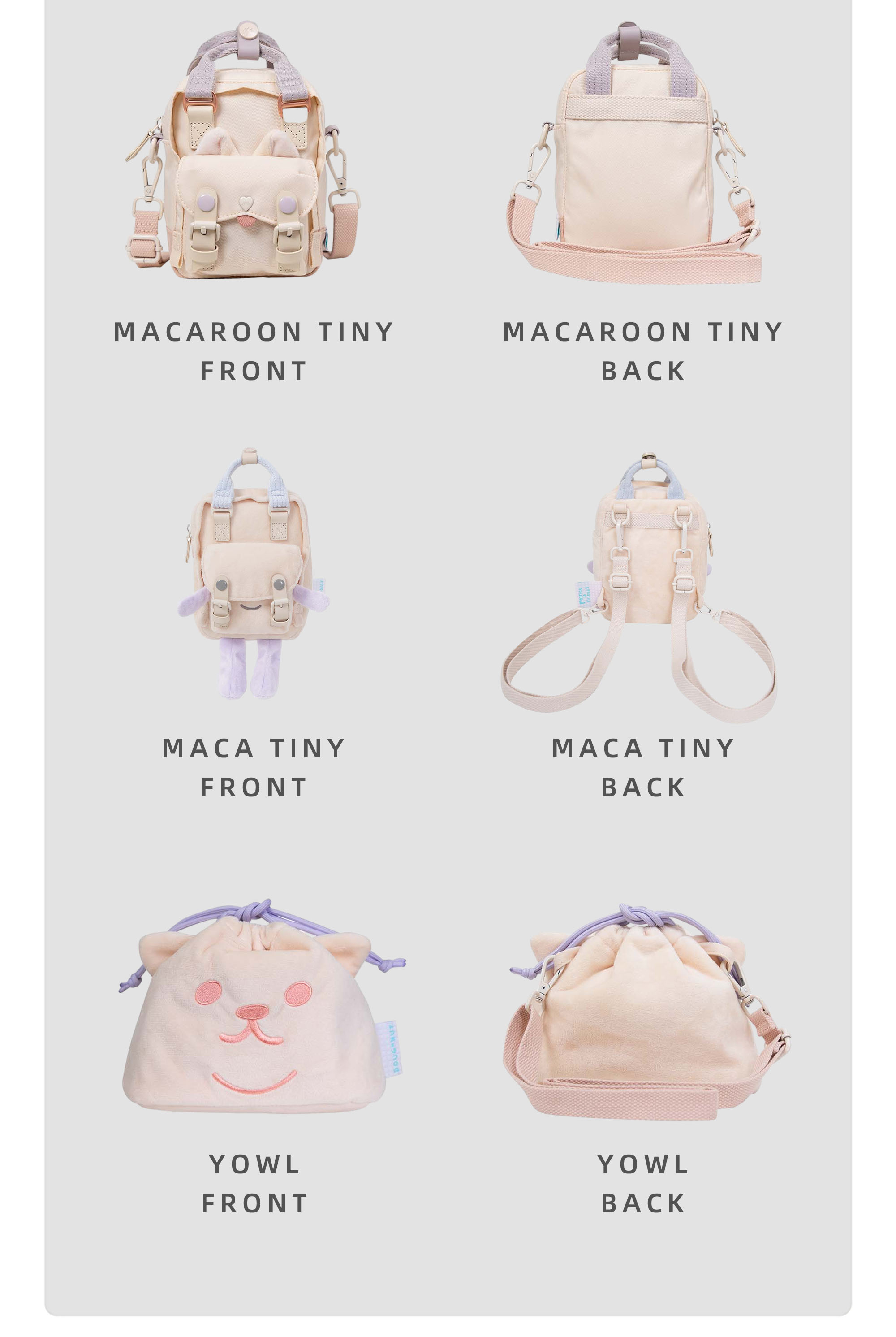 Doughnut Fairies and Friends Series Ladies Lightweight Casual Backpack/Crossbody Bag (1L/1.2L/2 ...