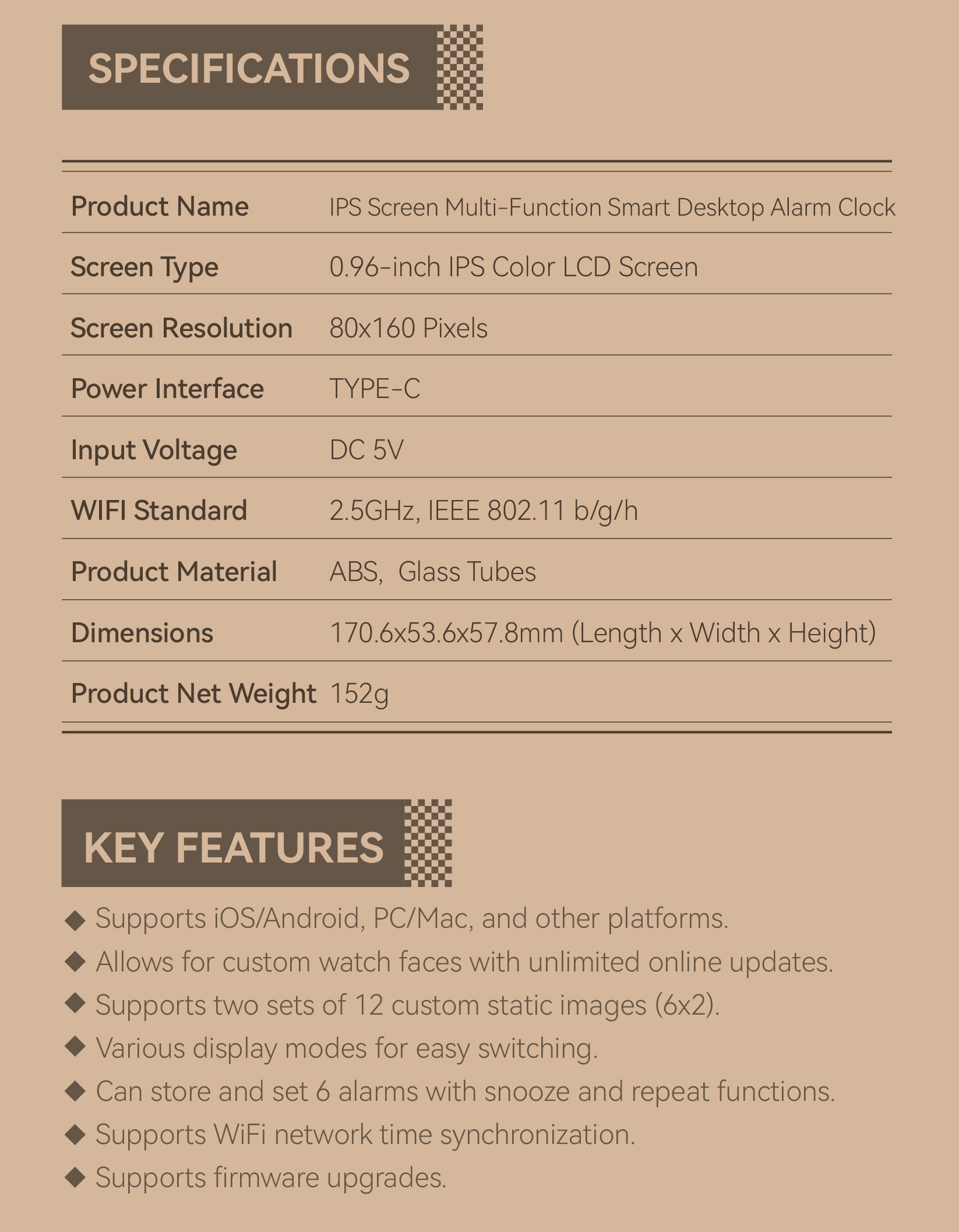 -LW- Desktop Clock Creative Decoration RGB Digital Clock Analog Glow ...