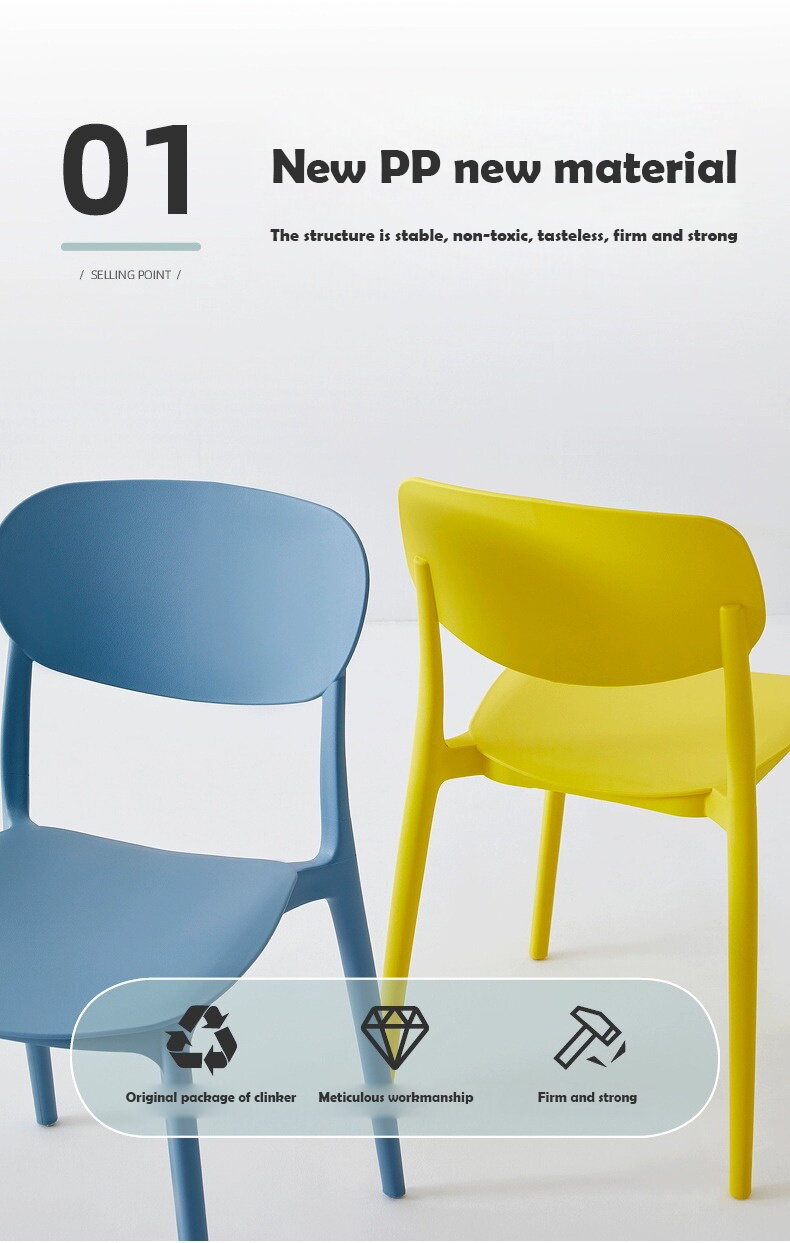 【Hot selling 10,000 pieces】 IOIMALL Nordic Candy Chair Plastic Chair ...