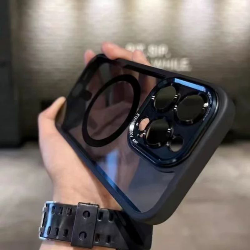 Magnetic Transparent Colorful Frame Phone Case Compatible For iPhone 16 ...