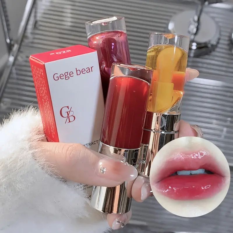 GEGE BEAR 6 Kinds Of Fruit Flavors Color Changing Lip Glazes ...