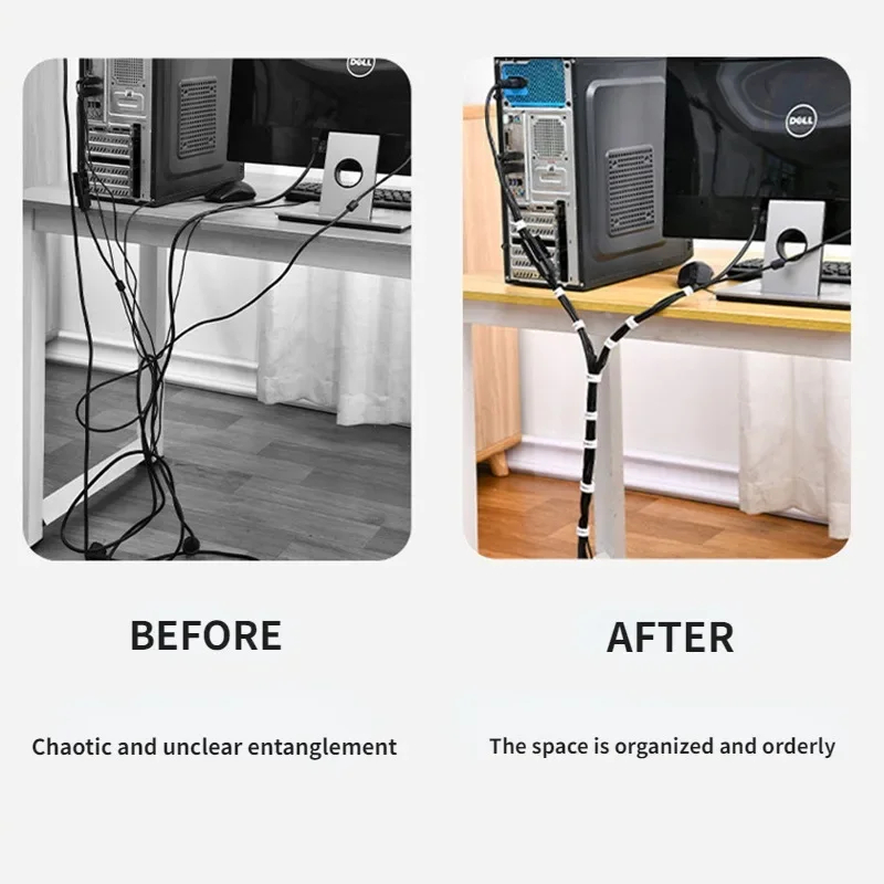 New 5M Cable Organizer Cable Management Wire Winder Tape Earphone Mouse ...