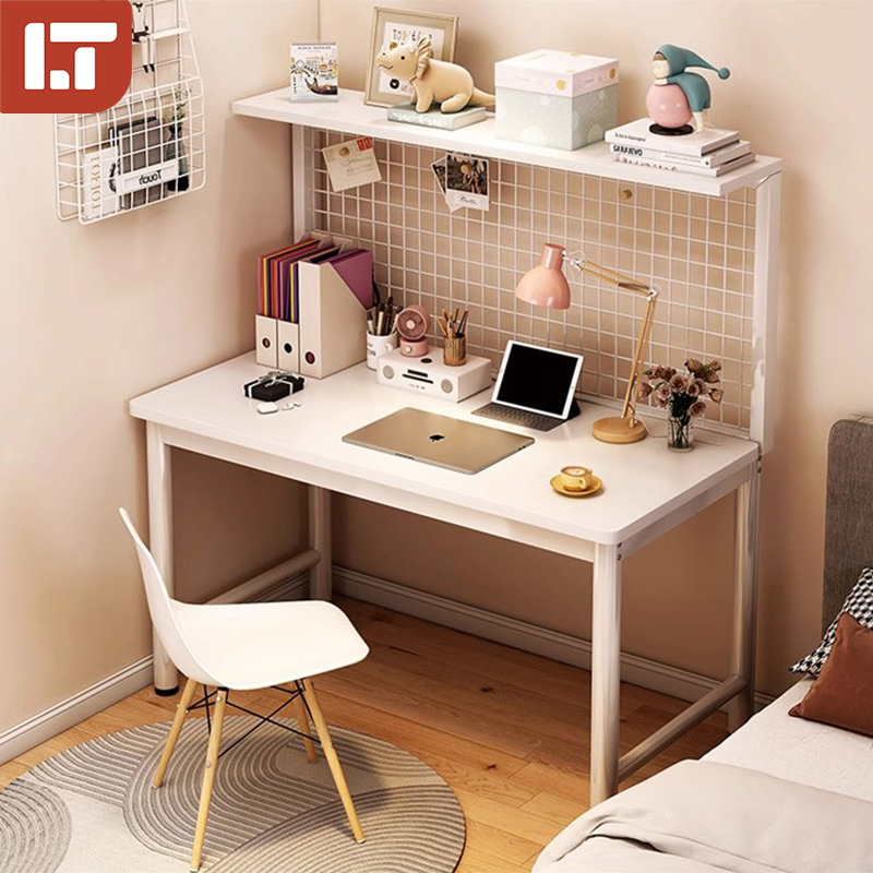 Student Study Desk With Book Shelf Table With Pegboard Meja belajar ...