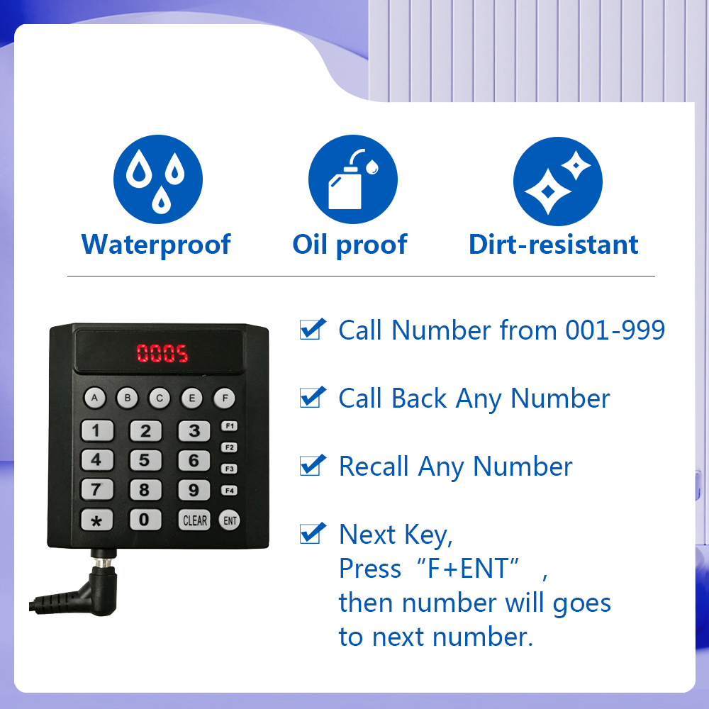 Queue Wireless Calling System for Restaurant Hospital Kitchen Call ...