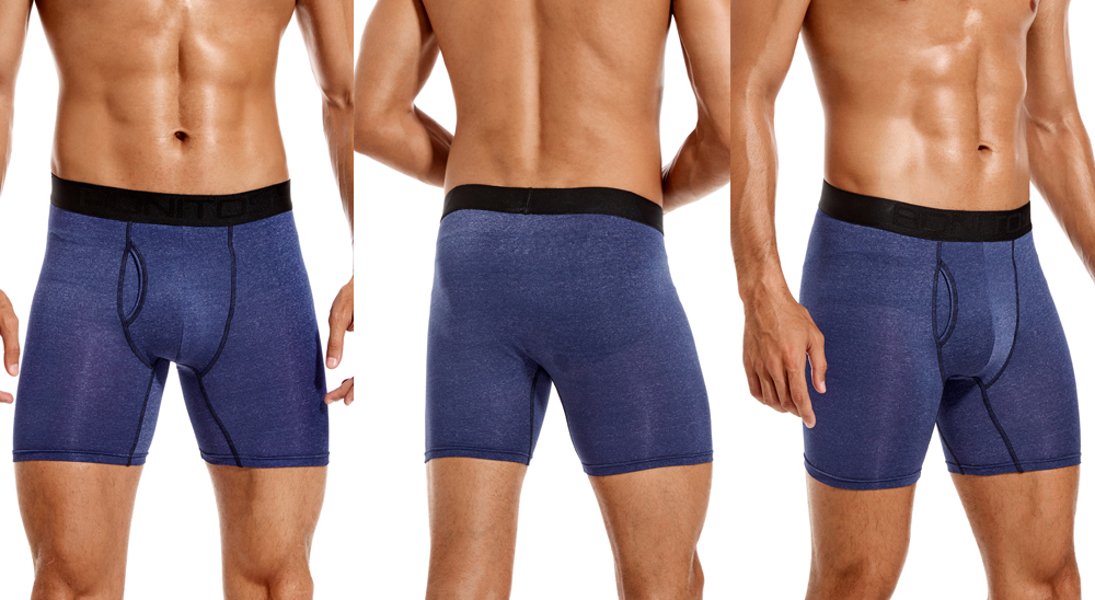 1 Piece Men's Front Open Boxer Briefs Breathable Black Briefs | Shopee ...