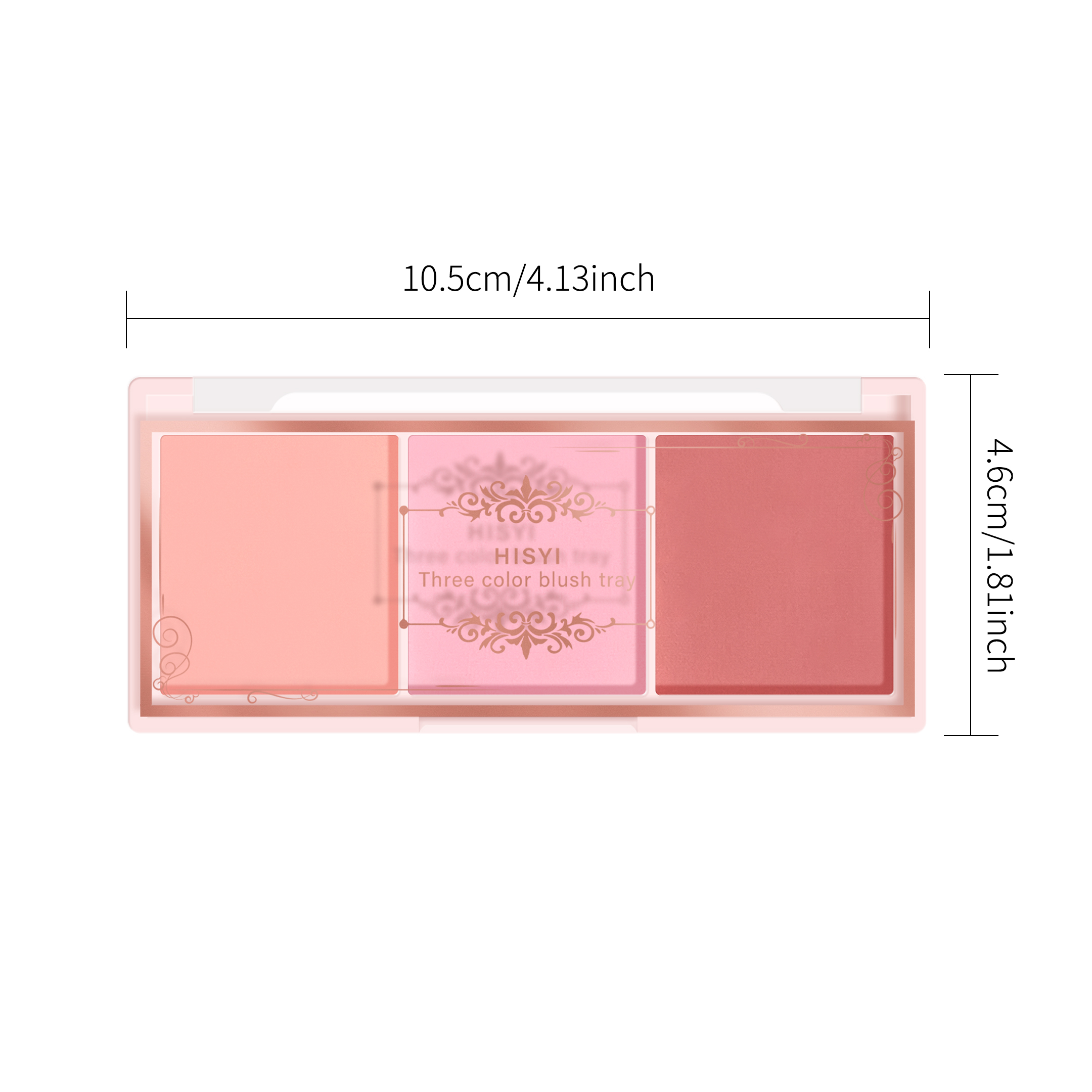 HISII Tricolor Blush Natural Delicate Color Rendering, Non-Flying Pink ...