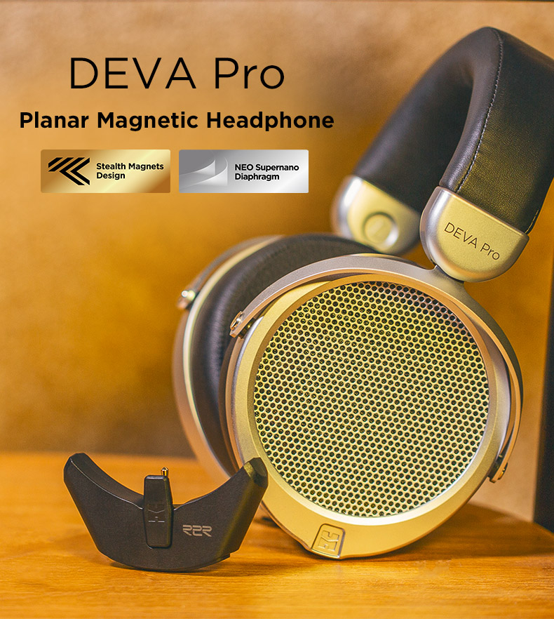 HIFIMAN Deva-Pro Over-Ear Full-Size Open-Back Planar Magnetic Headphone ...