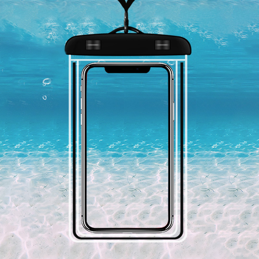 Floating Luminous Waterproof Phone Pouch - PVC Clear Case for Swimming ...