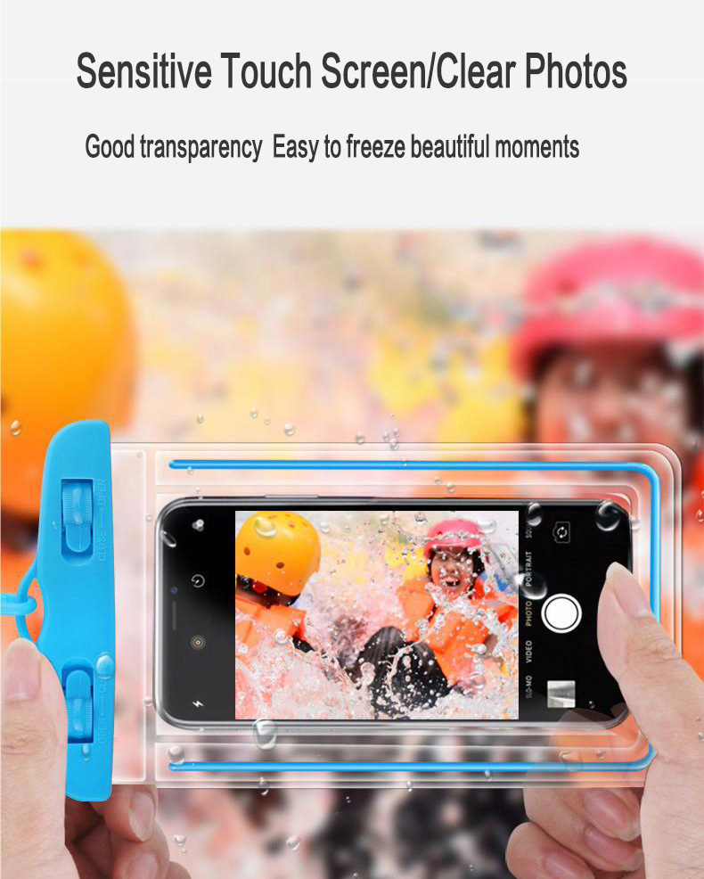 Floating Luminous Waterproof Phone Pouch - PVC Clear Case for Swimming ...
