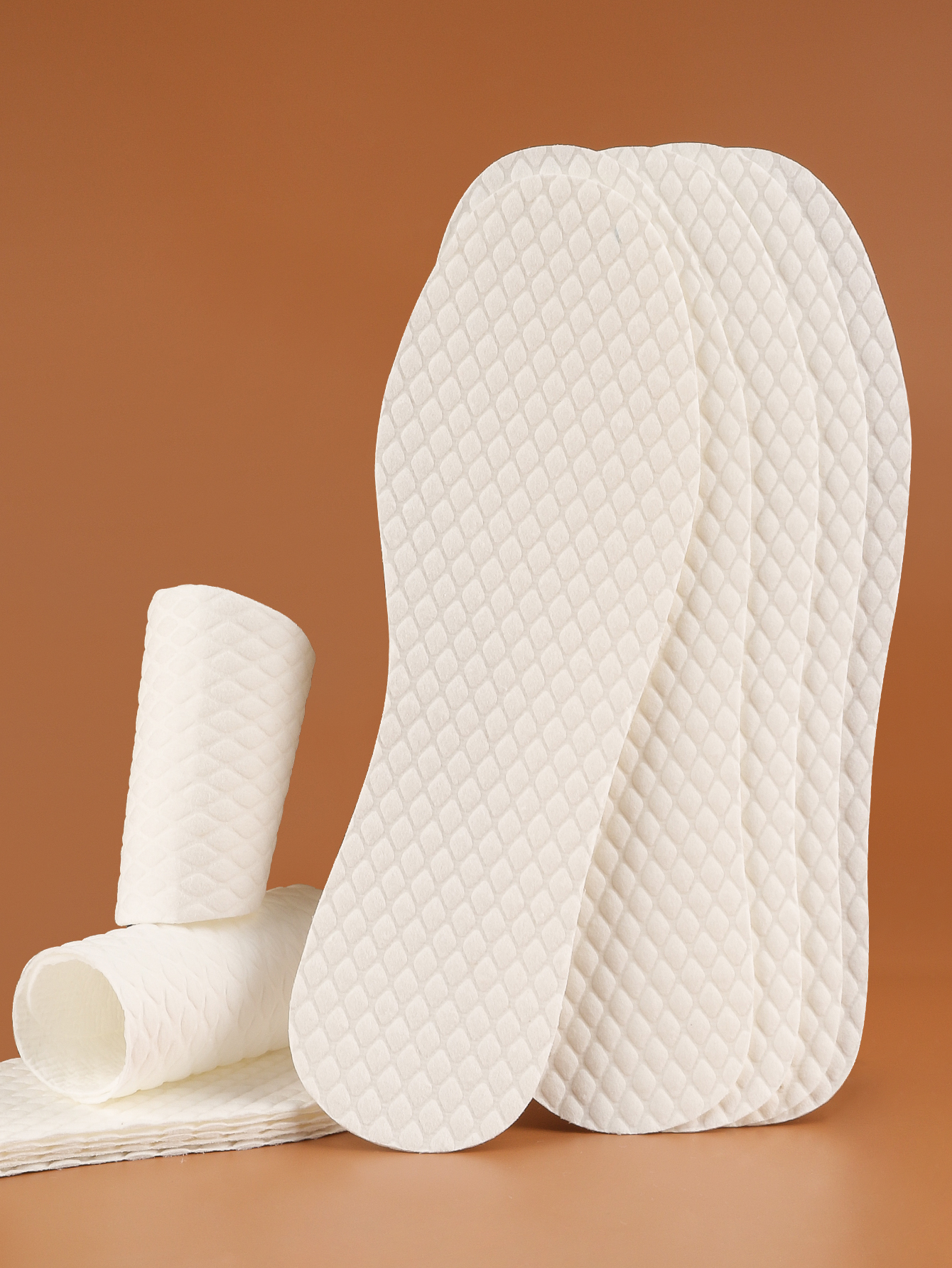 5 Pairs Disposable Wood Pulp Insoles, Barefoot Single Shoes, Ultra-Thin ...
